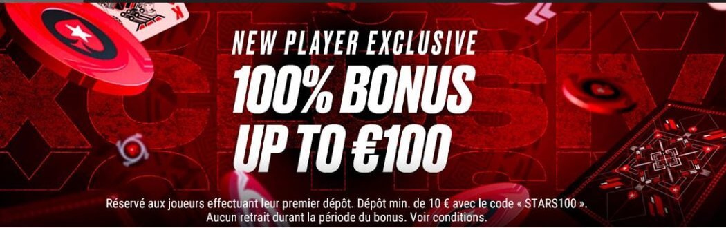 Code bonus Pokerstars : Jusqu'à 100€ pour le sport ou le poker en 2024